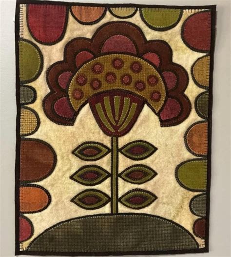 Pattern Only Prim Posey Wool Applique Includes Pattern Etsy