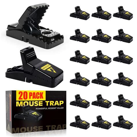 Hcman Reusable Indoor Mouse Traps For Home Effective Quick Set Snap