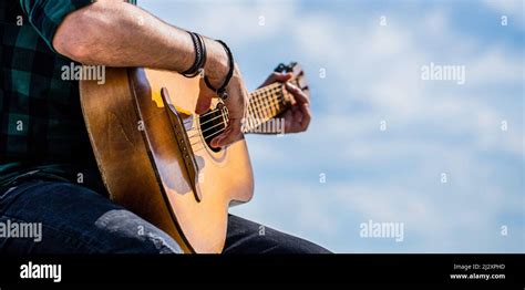 Acoustic Guitars Playing Music Concept Guitars Acoustic Male