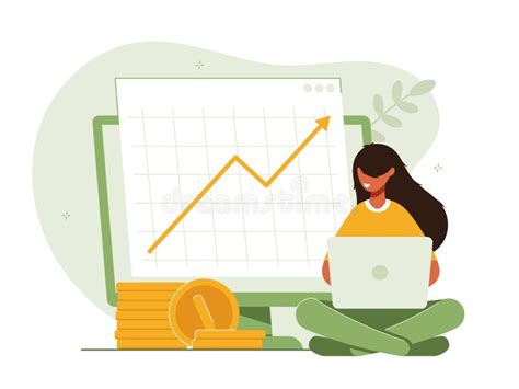 Analyst Looks Graph Of Earnings Growth Marketing Data Analysis Business Profit Report Stock