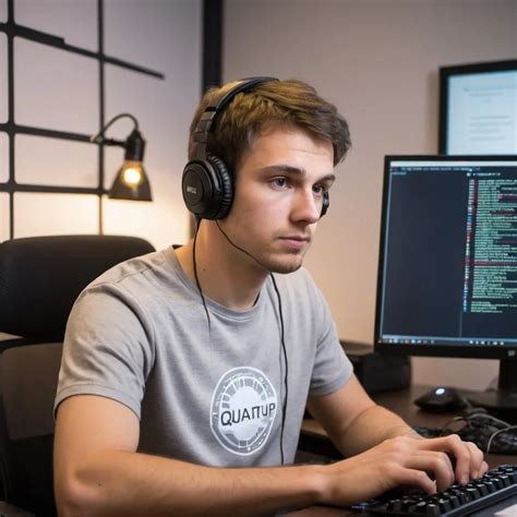 An Image Of A Young Caucasian Male Programmer With S
