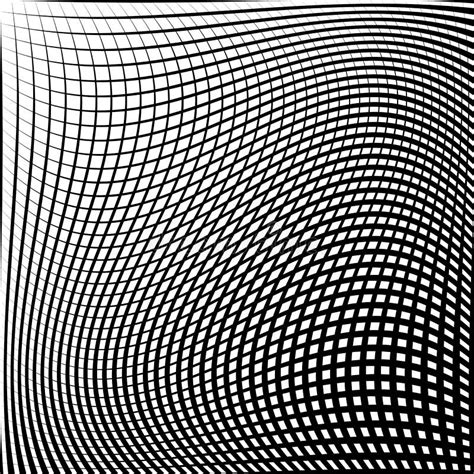 Abstract Grid Mesh Pattern With Distortion Effect Stock Vector