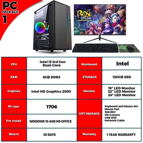 Intel Core I3 3rd Gen Gaming Desktop Computer Dual Core 8gb 16gb Ram 256gb 512gb 1tb Hdd