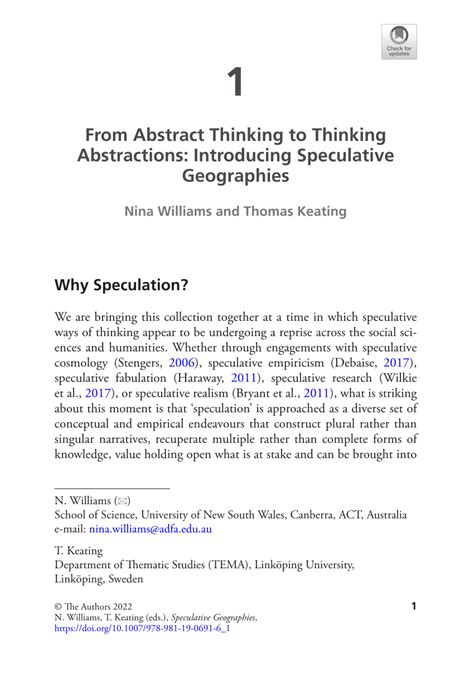 Pdf From Abstract Thinking To Thinking Abstractions Introducing