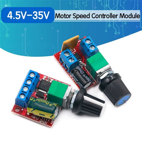 Mini Dc Dc 45v 35v 5a 90w Pwm Dc Motor Speed Controller Module Speed Regulator Control Adjust