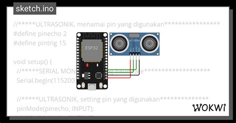 Sensor Ultrasonik Copy Ganis Wokwi ESP STM Arduino Simulator