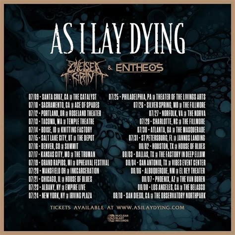 Event As I Lay Dying 03082024 Dallas The Factory United States