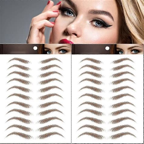 66 Pairs Eyebrow Tattoo Stickers 4d Hair Like Authentic Eyebrows