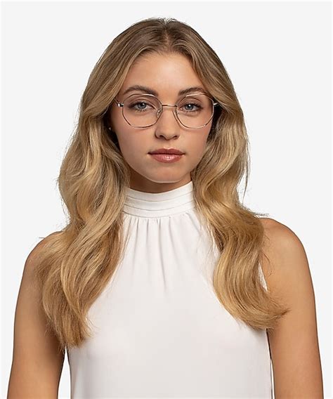 Astral Geometric Silver Full Rim Eyeglasses Eyebuydirect Canada