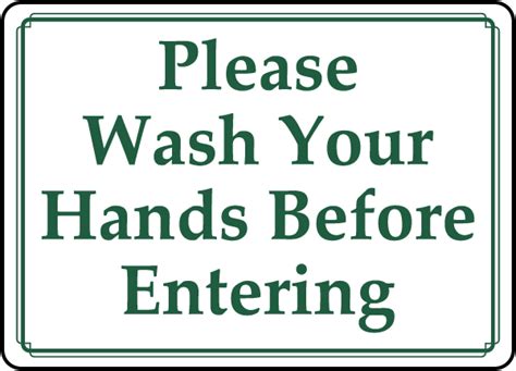 Wash Your Hands Before Entering Sign Save 10 Instantly