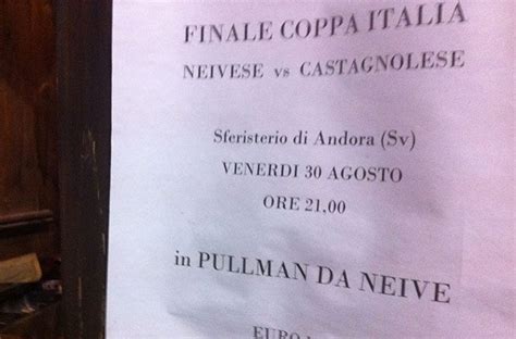 Venerdì Ad Andora La Finale Di Coppa Italia Di Serie B Losferisterio