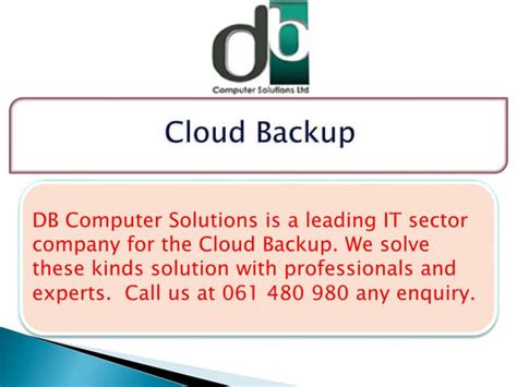 Cloud Backup Ppt