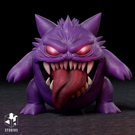 🐉 Gengar Pokemon Realistic Version・ Stl File For 3d Printing・cults