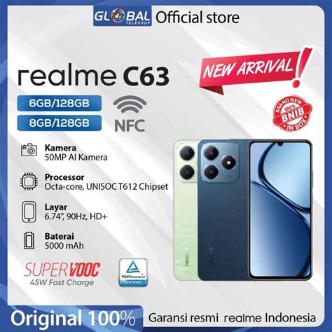 Promo Realme C63 Nfc 8 128 Gb 6 128 Gb Garansi Resmi 8 128 Green Diskon 4 Di Seller Global