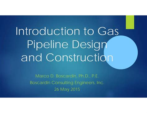 Intro To Gas Pipeline Presentation Of 5 26 15 Part 1 Pdf