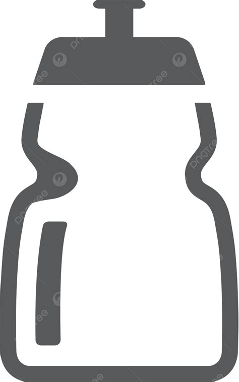 Bw Icons Cycling Water Bottle Monochrome Water Container Vector