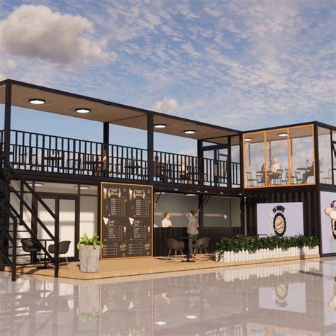 Luxury Shipping Container House Mobile Restaurant Prefab Container Food