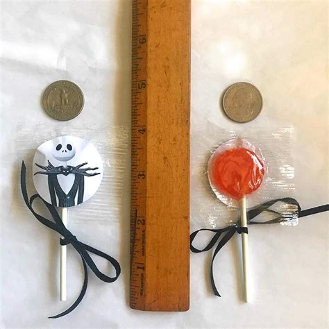 Jack Skellington Lollipops Party Favors Lollipops W Black Ribbon Bows