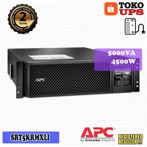 Jual Ups Apc Srt5krmxli Srt5000rmxli 5000va 4500w Rackmount Railkit Shopee Indonesia