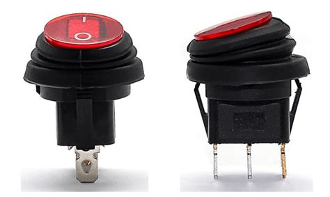 Switch Con Led Impermeable Rojo