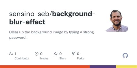 GitHub Sensino Seb Background Blur Effect Clear Up The Background Image By Typing A Strong