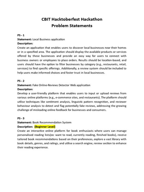 Problem Statements 1 Pdf Computing Human Communication