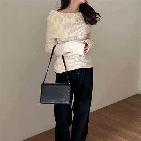 특가밑단트임 5컬러 오프더숄더 컬러 골지 여리여리 언발란스 니트