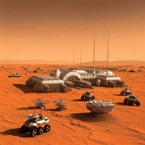 Future On Mars Stock Illustration Illustration Of Futuristic 346015833