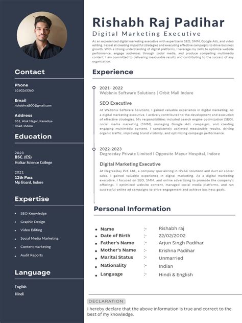 Rishabh Raj My Resume Pdf Digital Marketing Social Media Marketing