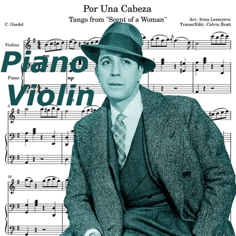 Por Una Cabeza Tango From Scent Of A Woman Violin Piano Carlos Gardel Sheets Score Tutorial
