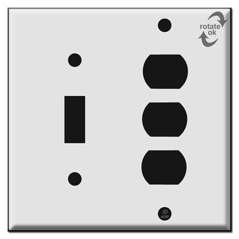 1 Toggle 3 Despard Stacked Light Switch Covers White