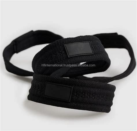Bodybuilding Exercises Figure 8 Weight Lifting Straps Heavy Duty Gym