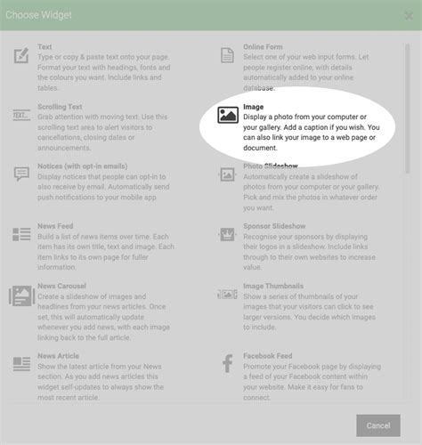 Image Widget Sporty Online Support Centre