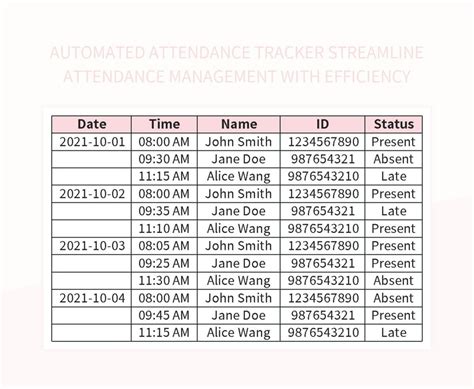 Automated Attendance Tracker Streamline Attendance Management With