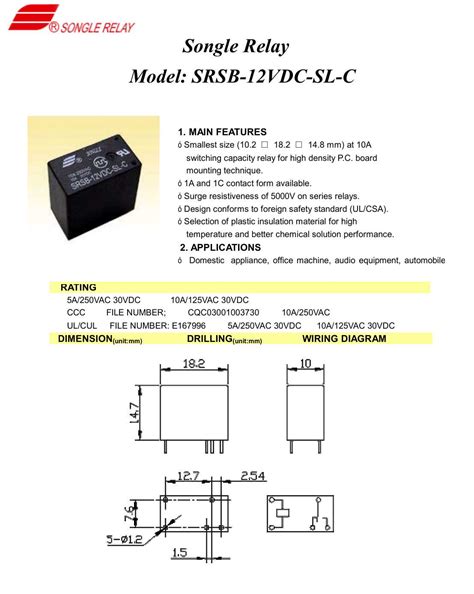 A Simplified Wiring Diagram For Songle Srd 05vdc Sl C