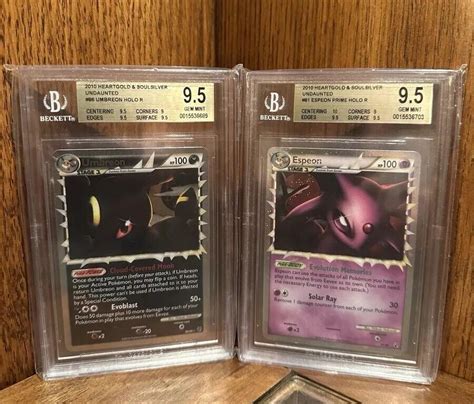2010 Pokemon Heartgold And Soulsilver Undaunted Umbreon And Espeon Prime