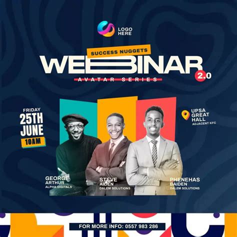minimal webinar event design for social media artofit