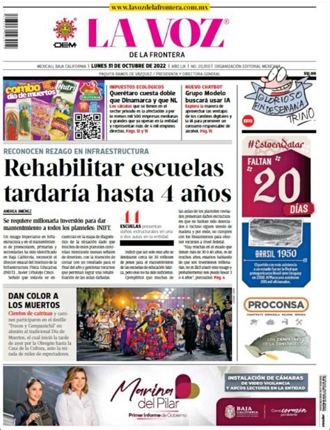 Periódico La Voz De La Frontera México Periódicos De México Edición