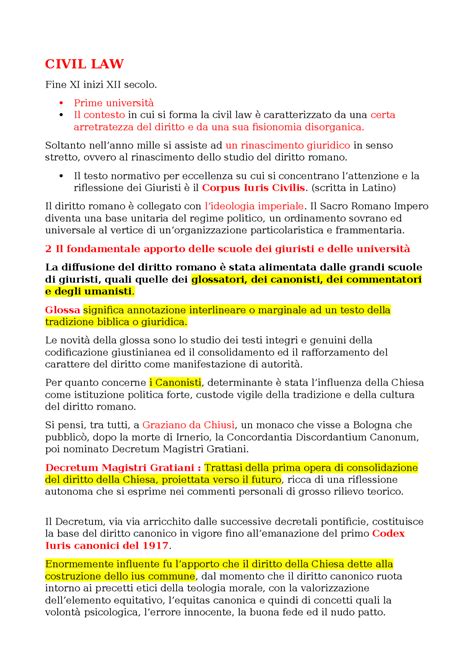 Diritto Privato Comparato Unipegaso Appunti Di Diritto Privato