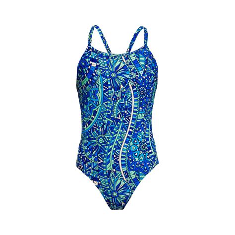 Funkita Blues Festival Diamond Back Girls One Piece Swimsuit Sportyswim