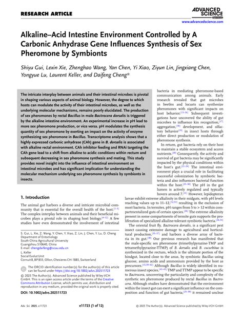 Pdf Alkaline Acid Intestine Environment Controlled By A Carbonic