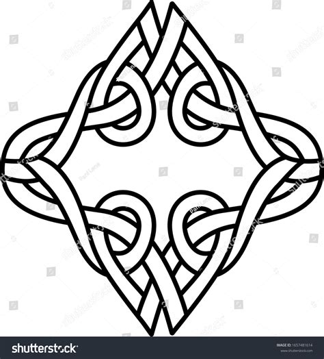 Gothic Knot Divider Line Art Icon Stock Vector Royalty Free