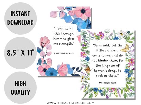 10 Printable Bible Verse Wall Art Download Printables Ready To Print
