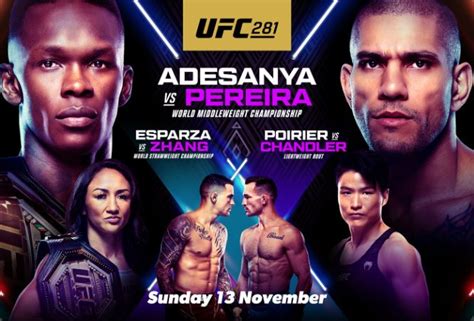 Ufc 281 아데산야 페레이라 중계 방송 Live 채널 Ufc281 경기 시간 대진표 유발jubal