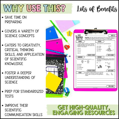 Daily Science Warm Ups For Science Morning Work