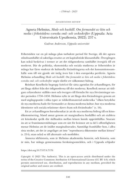 PDF Agneta Helmius Mode och hushåll Om formandet av kön och media i