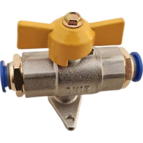 气泵气管球阀气阀带安装支架固定座pc快速接头阀门气阀开关虎窝淘