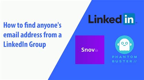 How To Find Anyones Email Address From A Linkedin Group Youtube