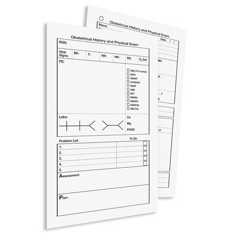 Obgyn History And Physical Exam Card Pack Medinfo Inc