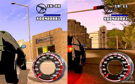 Спидометр Gta Sa Style V16x9 Widescreen для Gta San Andreas